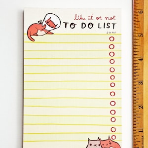 Cat Lover Gift - TO DO LIST Notepad - Funny Notepad, Funny Gift for Her ...