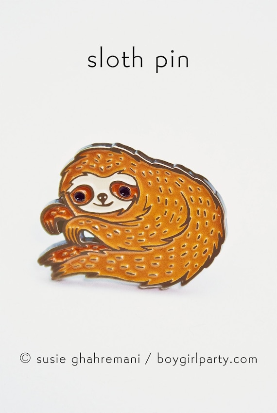 SLOTH GIFTS Enamel Pin Boyfriend Gifts Cute Sloth Pin - Etsy