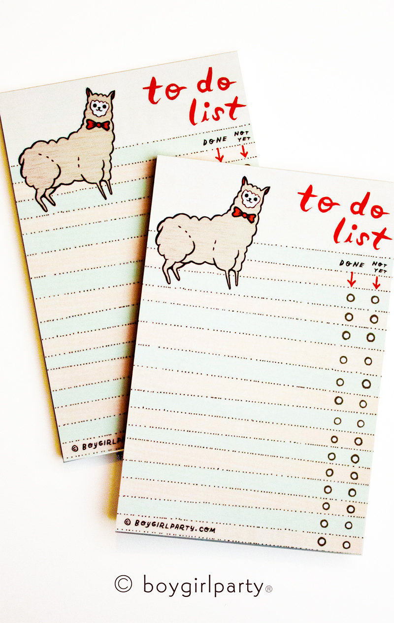 Alpaca Gifts Llama to Do List Office Gifts Goal Planner | Etsy