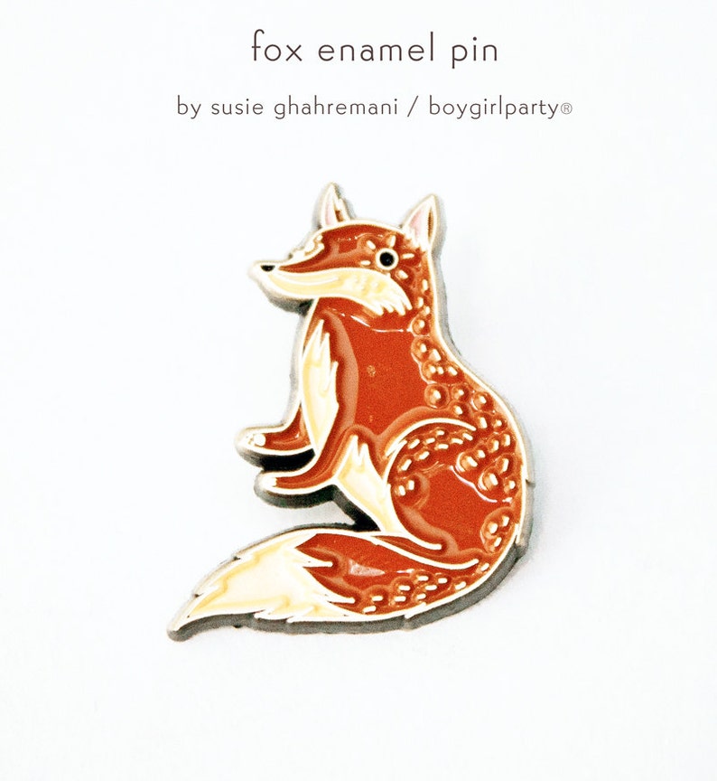 Enamel Pins Fox LAPEL PIN Stocking Stuffers Animal | Etsy