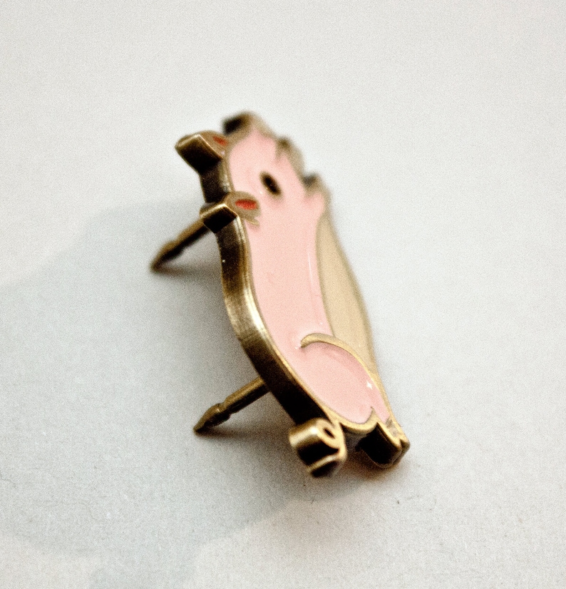 Enamel Pin PIG PIN — Teacup Pig Enamel Pin -- Pink Pig Pins / Pig ...