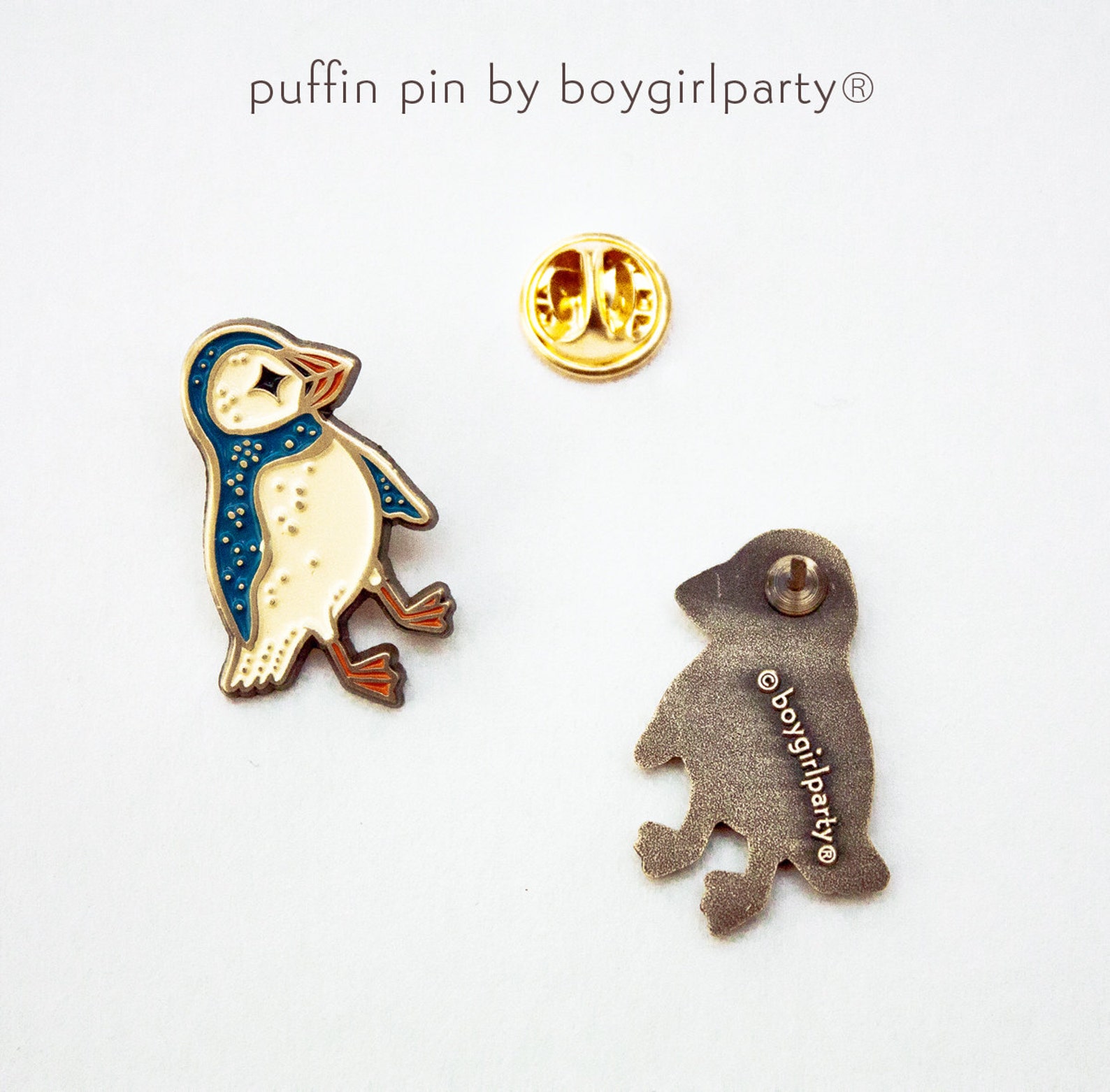 Kawaii Animal Enamel Pin PUFFIN Cute Pins Animal Pins - Etsy