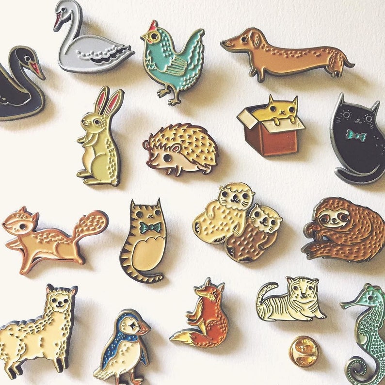 Enamel Pins Fox LAPEL PIN Stocking Stuffers Animal - Etsy