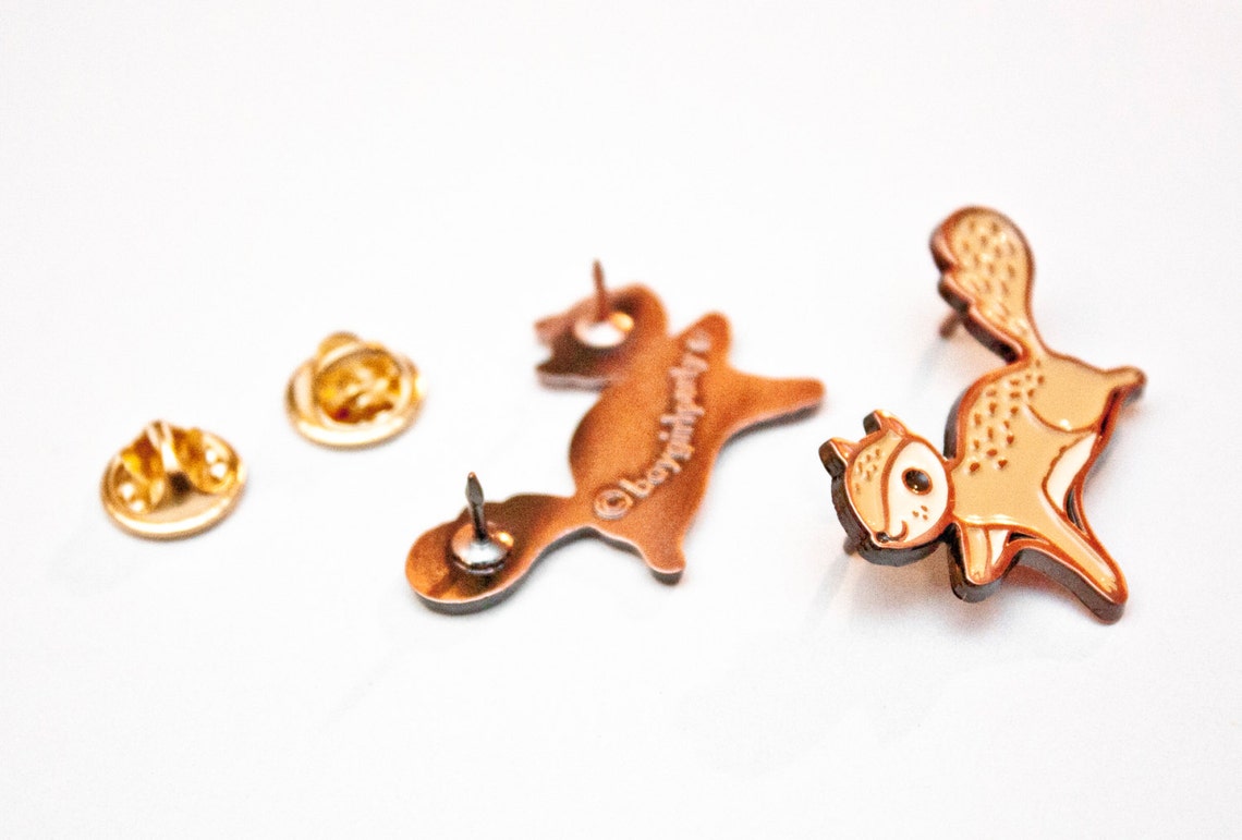 Enamel Pin SQUIRREL PIN Squirrel Enamel Pin Backpack Pins | Etsy