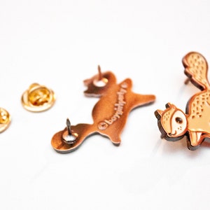 Enamel Pin, SQUIRREL PIN, Squirrel Enamel Pin, Backpack Pins, Animal ...