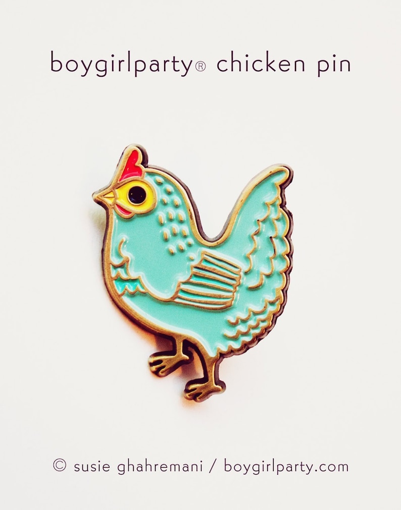 CHICKEN Enamel Pin Chicken Pin Backyard Chickens Brooch - Etsy