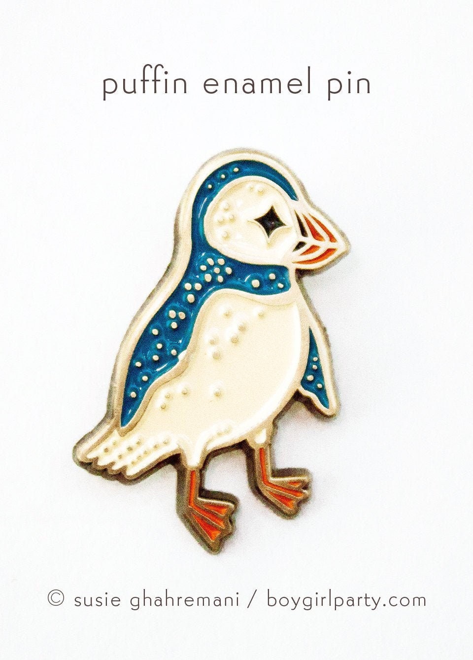 Kawaii Animal Enamel Pin PUFFIN Cute Pins Animal Pins | Etsy