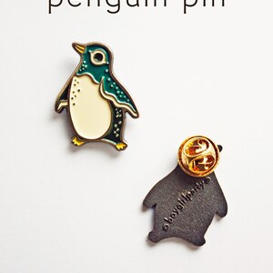 Penguin ENAMEL PIN Kawaii Gifts Cloisonne Penguin Pin, Tiny Penguin ...