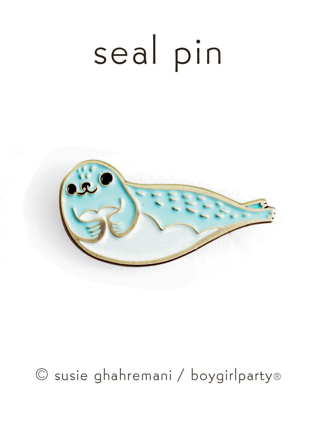 Cute Enamel Pin -- SEAL PIN -- Cloisonné Lapel Pin - Animal Pin ...