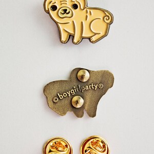 Cute PUG PIN -- Gift for Pug Lover -- Soft Enamel Pin / Pug Lapel Pin ...