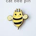 Enamel Pin CAT BEE Cat Pin -- Bee Pins -- Honey Bee Brooch -- Bumble ...
