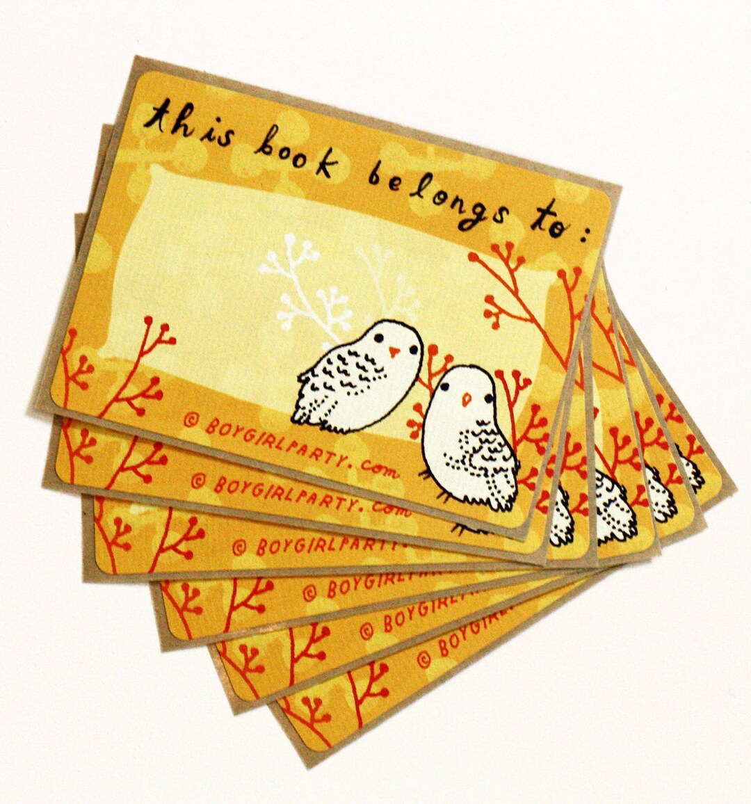 Ex Libris Book Stickers — OWL BOOKPLATES — Book Lover Gift ...