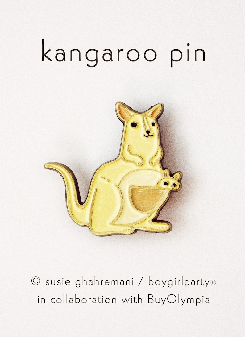 Animal Jewelry — Lapel Pin — Cute KANGAROO PIN by Boygirlparty — Animal ...