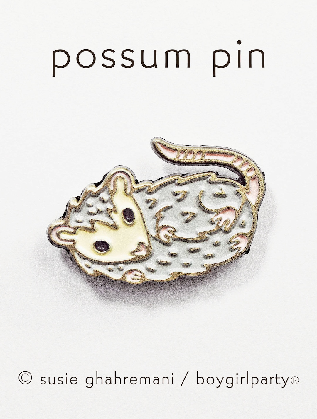 Opossum POSSUM PIN Enamel Pin Cute Opossum Jewelry, Baby Possum Jewelry ...