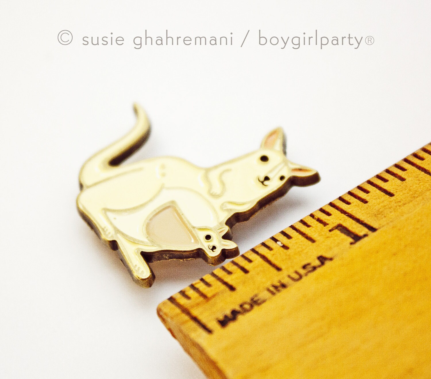 Animal Jewelry — Lapel Pin — Cute KANGAROO PIN by Boygirlparty — Animal ...