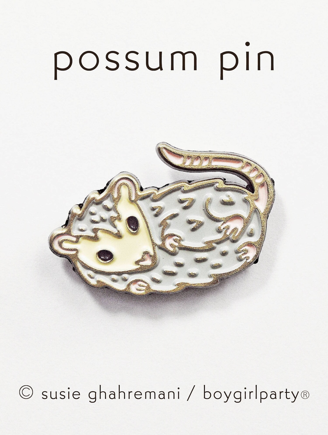 Opossum POSSUM PIN — Enamel Pin — Cute Opossum Jewelry, Baby Possum ...
