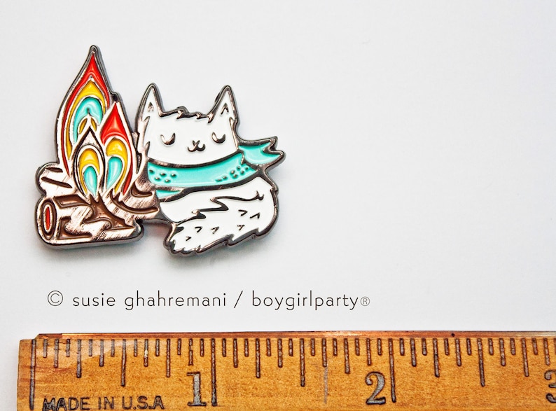 Unique Camping Gifts — ENAMEL PIN Cute – Bonfire Pin – Camper Gift ...