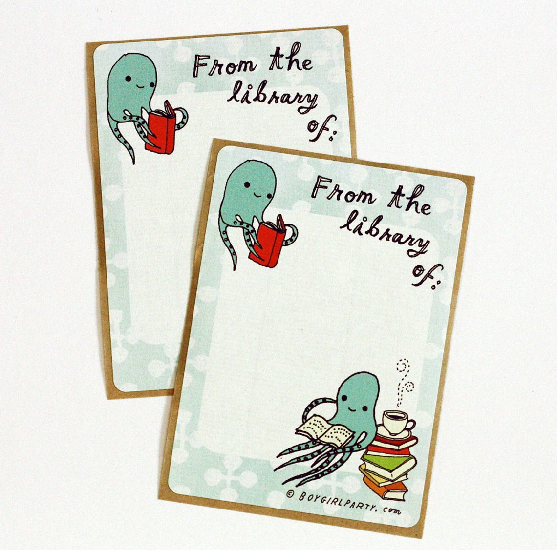 Bookplate Stickers — "from the Library Of" STICKER — Ex Libris — Baby ...