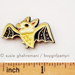 Bat Pin — Cute Bat Gift — Halloween Pins — Fruit Bat Enamel Pin ...