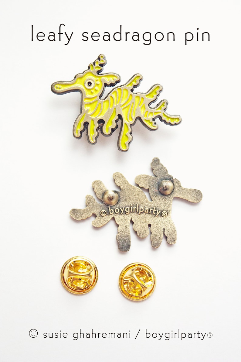 Collar Pin Leafy Sea Dragon Pin Summer Gift Summer - Etsy