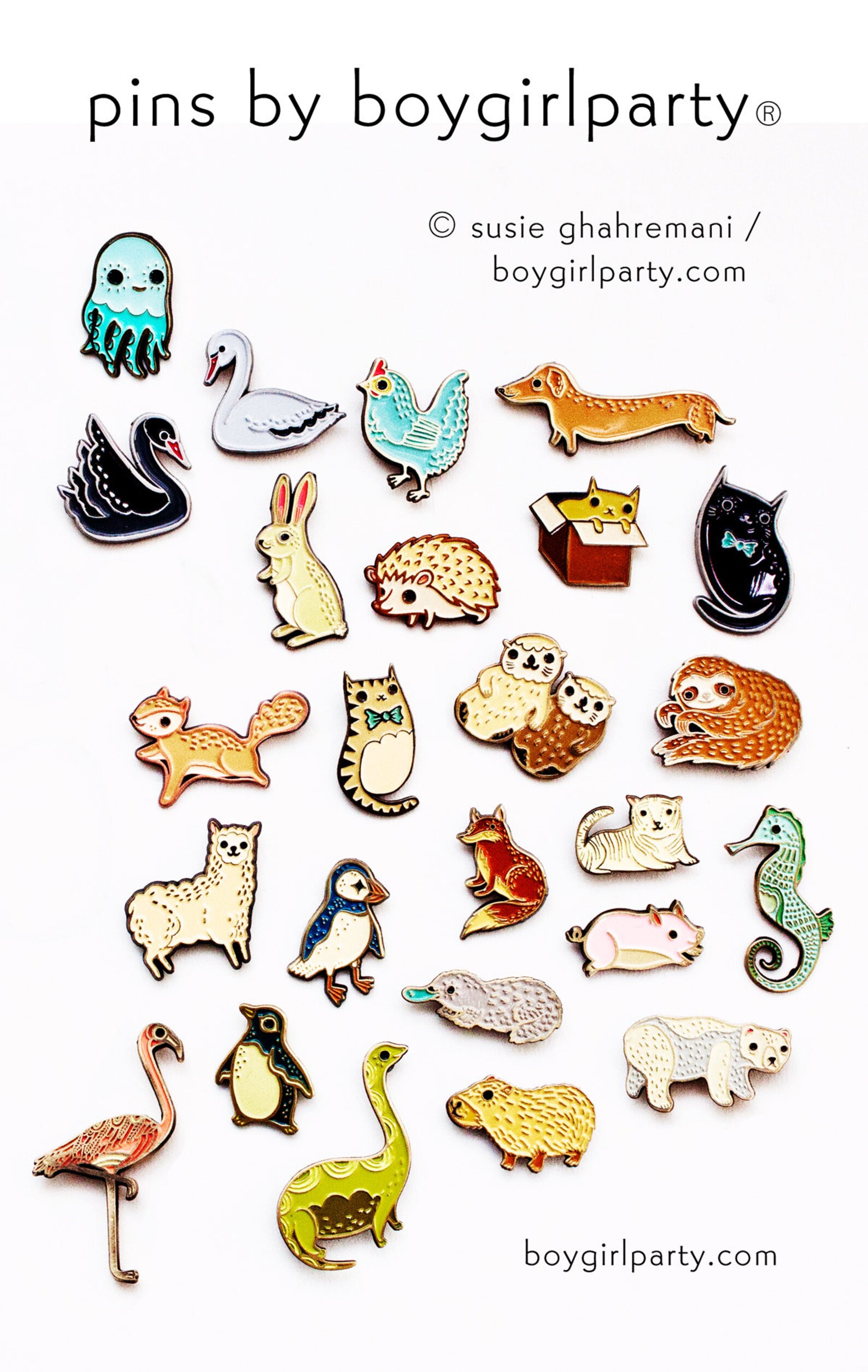 Best Friend Gift ENAMEL PIN SET Swan Pins Swan Enamel Pins - Etsy UK