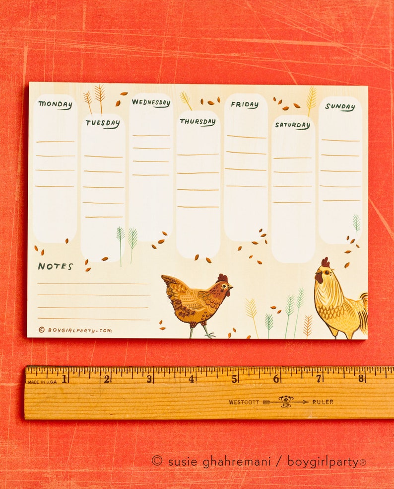 Illustrated Planner – 2025 Planner Pad – Weekly Planners Weekly ...