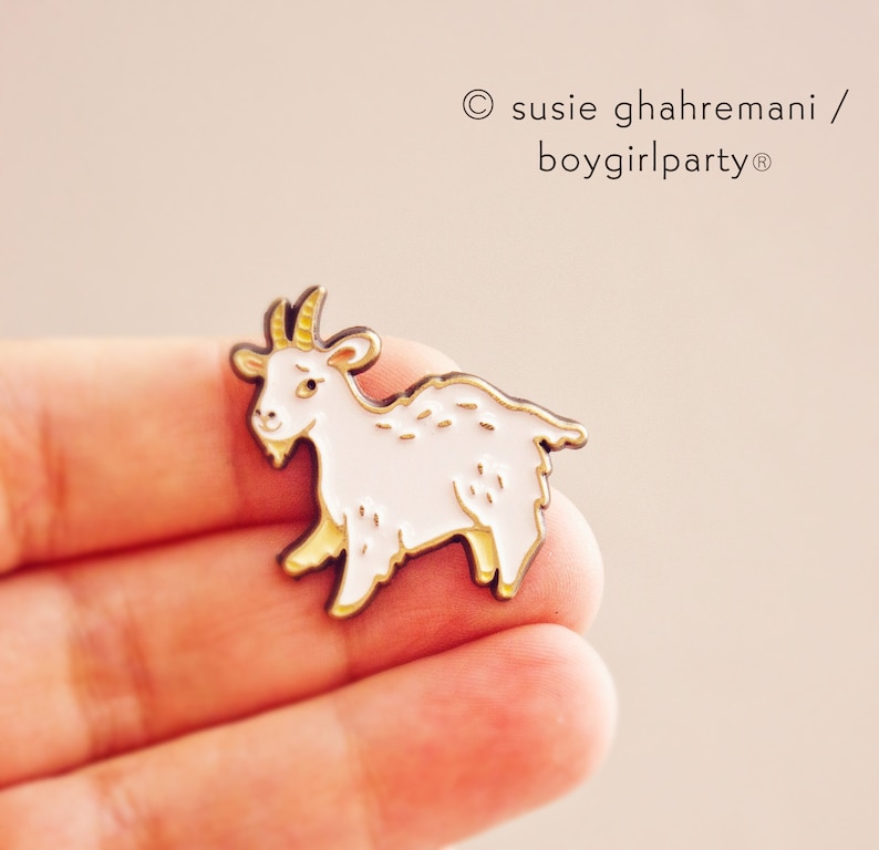 Cute Enamel Pins Goat Gifts Goat Enamel Pin Mountain - Etsy