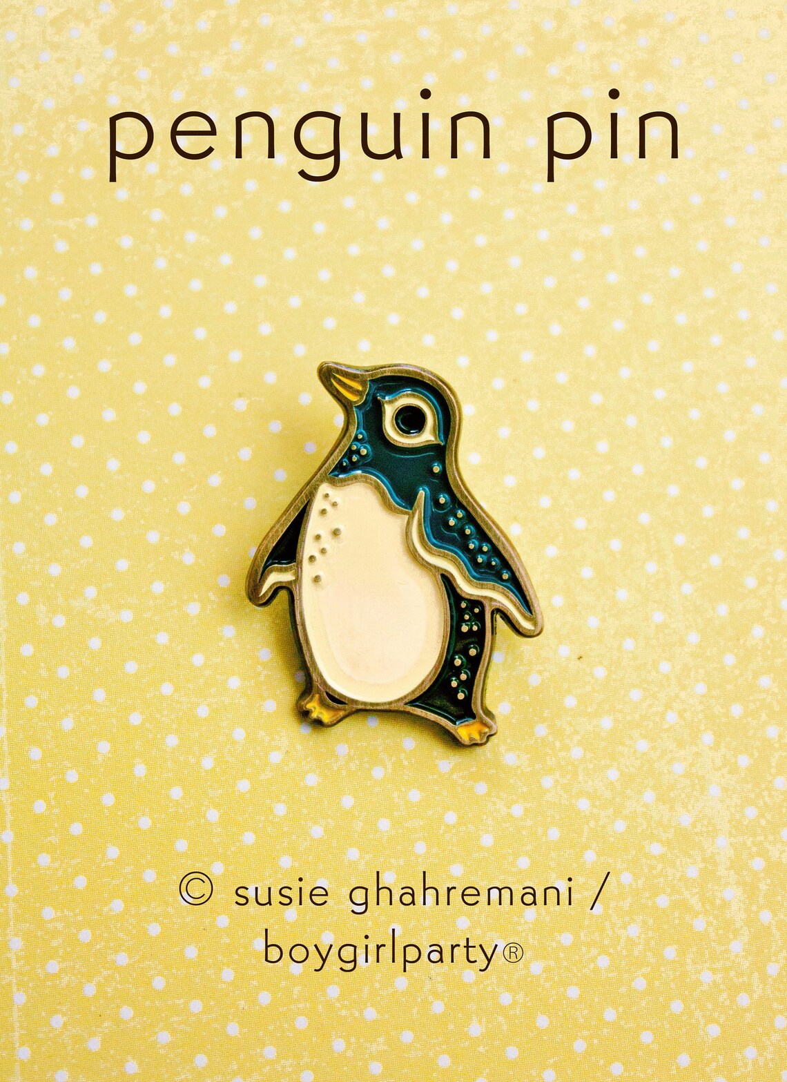Penguin ENAMEL PIN kawaii gifts cloisonne penguin pin tiny | Etsy