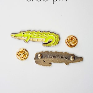 Crocodile Enamel Pin — Crocodile Gifts — Lapel Pin Badge — Gator ...