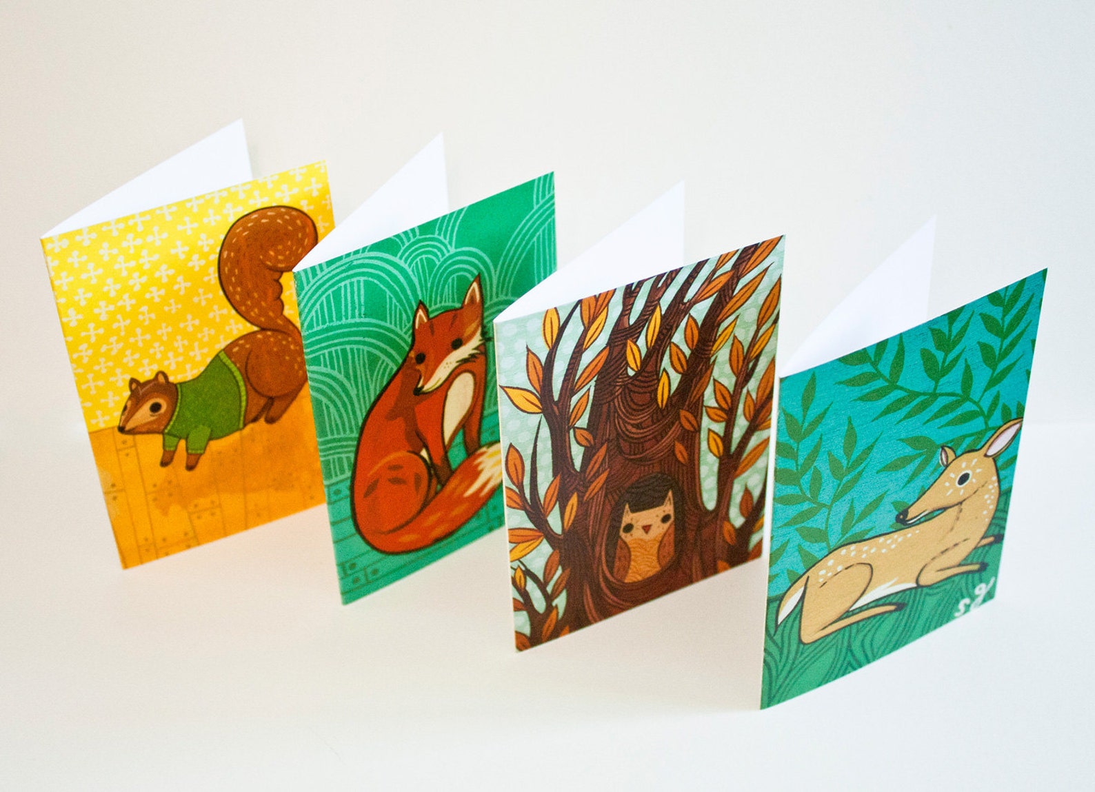 FOREST ANIMAL Cards — Blank Notecards — Wildlife Stationery — Susie ...