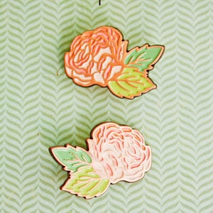 Cottagecore Gift — Enamel Pin Set — Bridesmaid Gifts — Flower Enamel ...