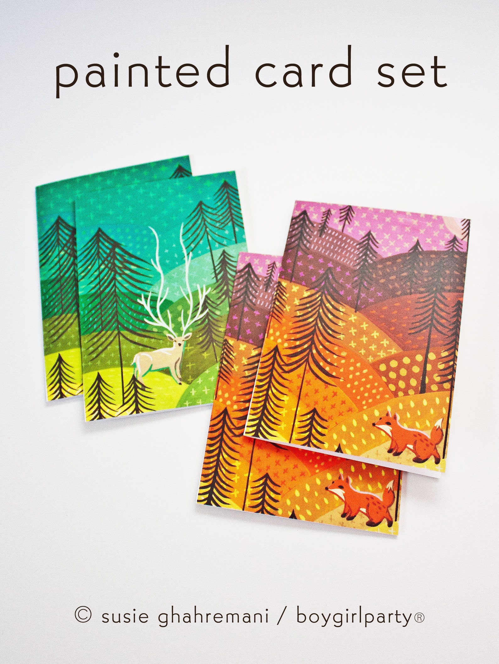 Illustrated Notecard Set – blank Note Cards // Handmade Cards With ...