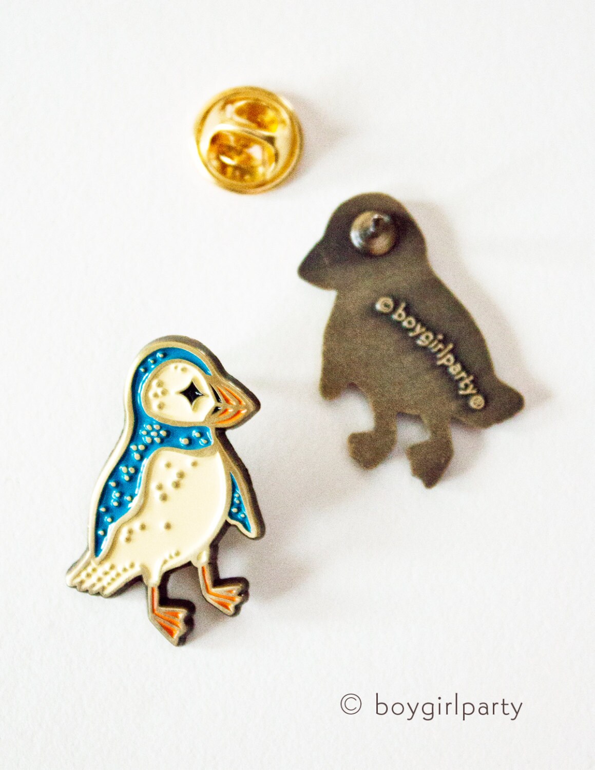 Kawaii Animal Enamel Pin PUFFIN Cute Pins Animal Pins | Etsy