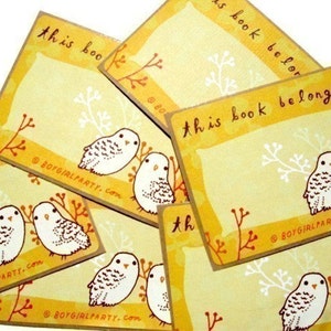 Bookplate Stickers – ex Libris – owl Book Labels for Teachers ...