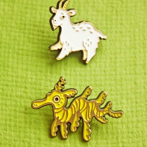 Cute Enamel Pins — Goat Gifts — Goat Enamel Pin — Mountain Goat Pin ...
