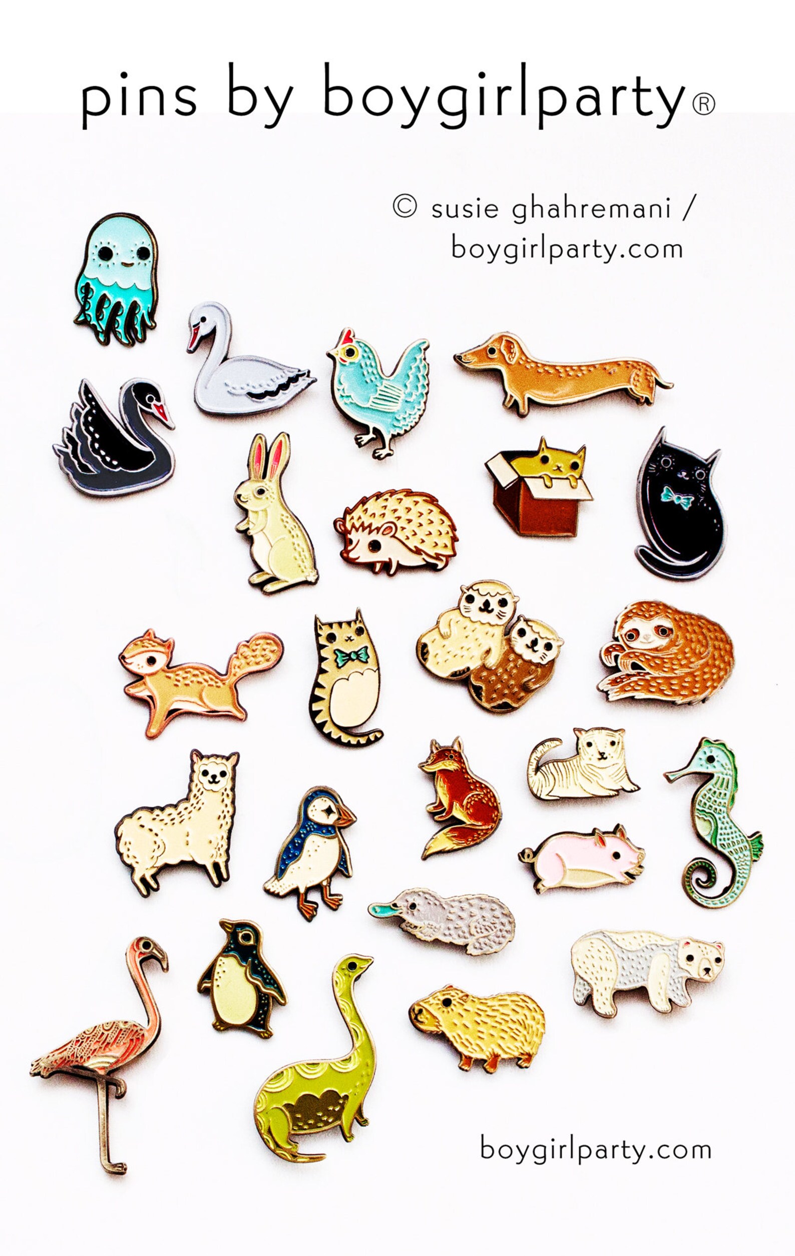 Kawaii Animal Enamel Pin PUFFIN Cute Pins Animal Pins | Etsy