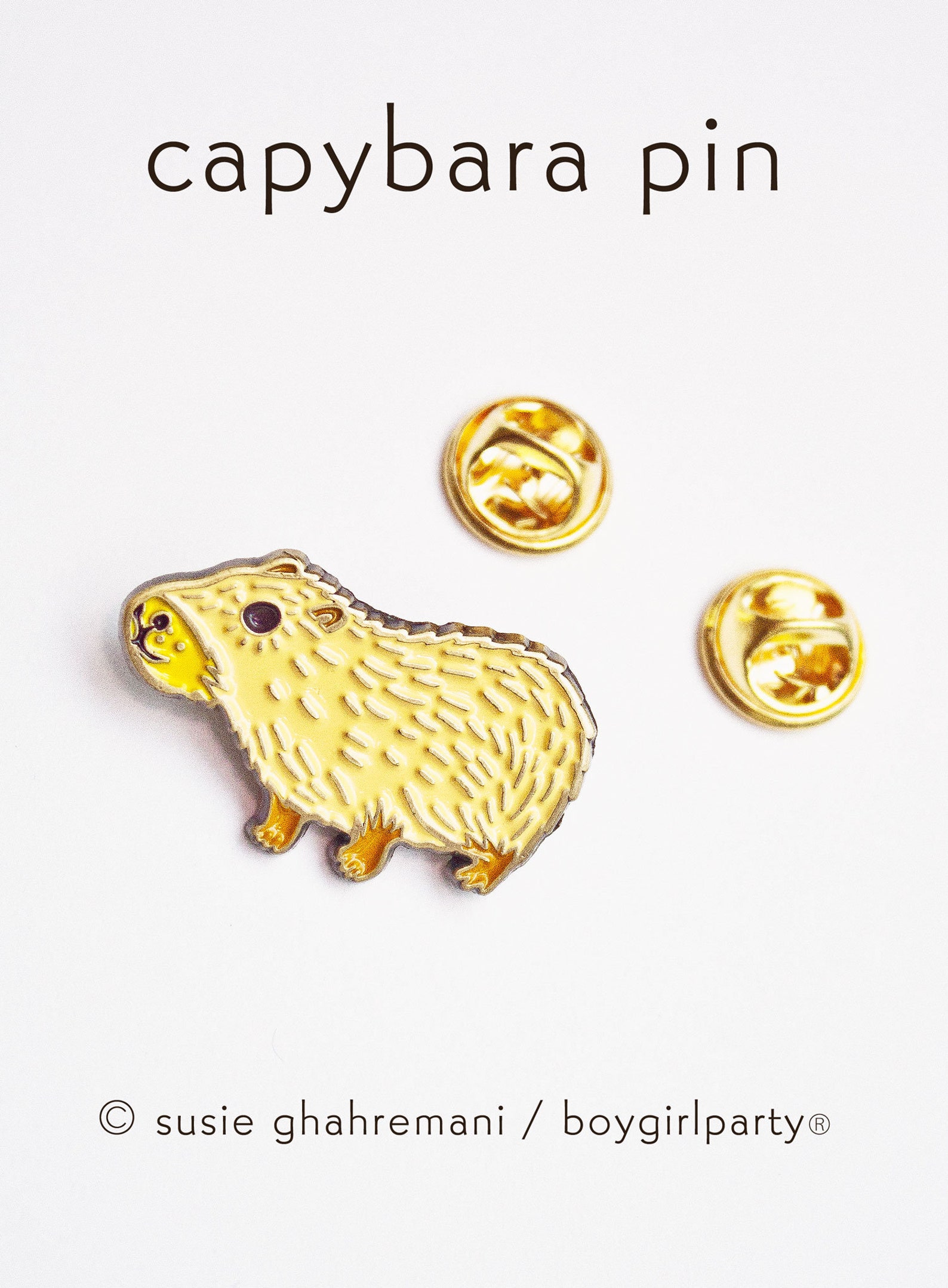 Capybara Enamel Pin Capybara Brooch Capybara Pin Badge Enamel - Etsy