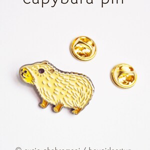Capybara Enamel Pin Capybara Brooch Capybara Pin Badge Enamel Pin Game ...