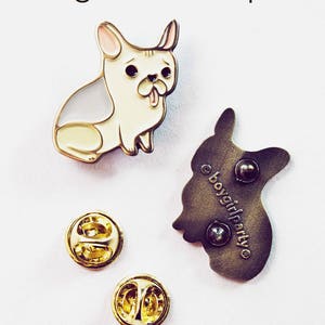 Lapel Pin Animal Pins FRENCH BULLDOG Quirky Brooch for Kids Enamel Pin ...