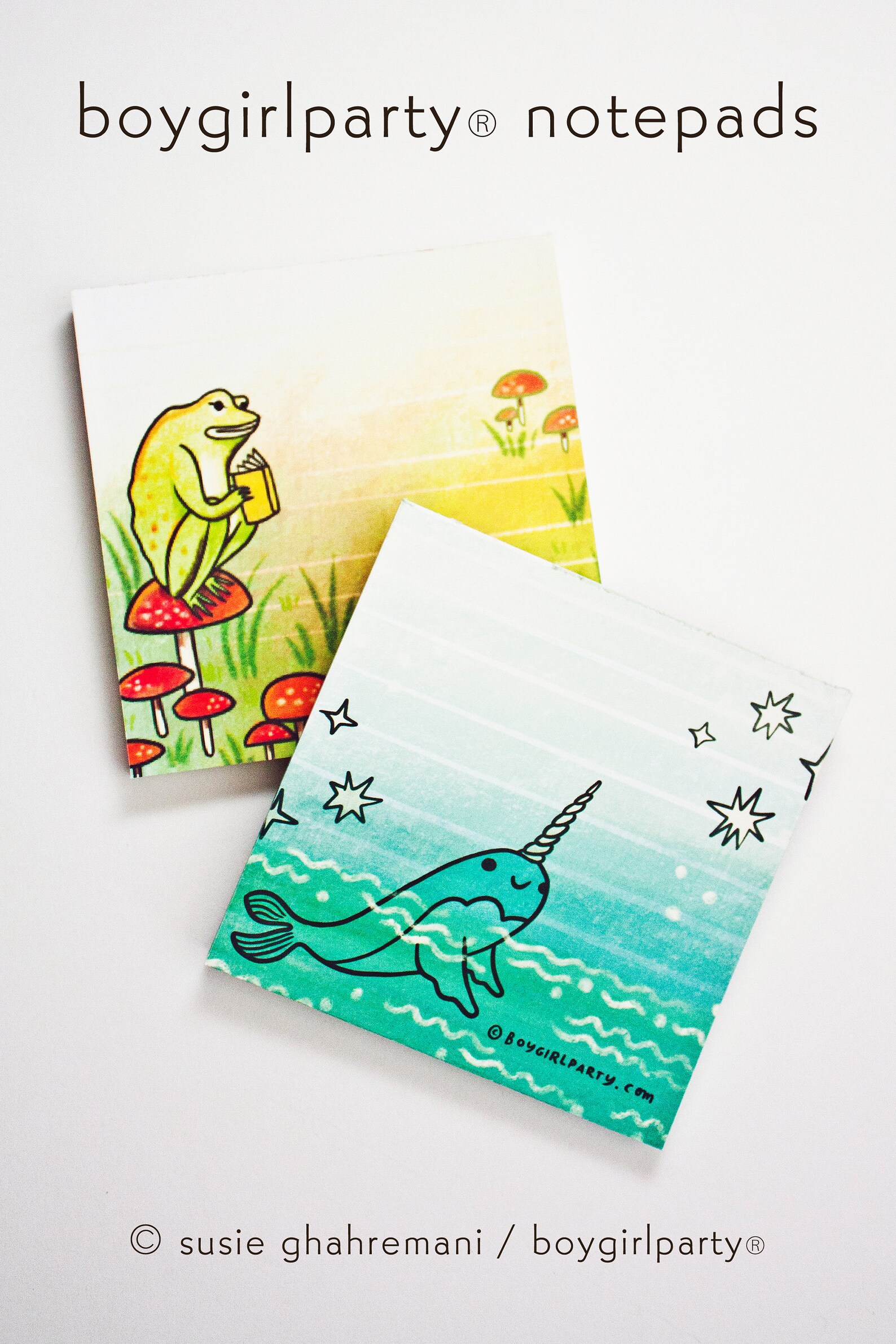 Cute Frog Notepad by Boygirlparty Reading Frog Gift - Etsy