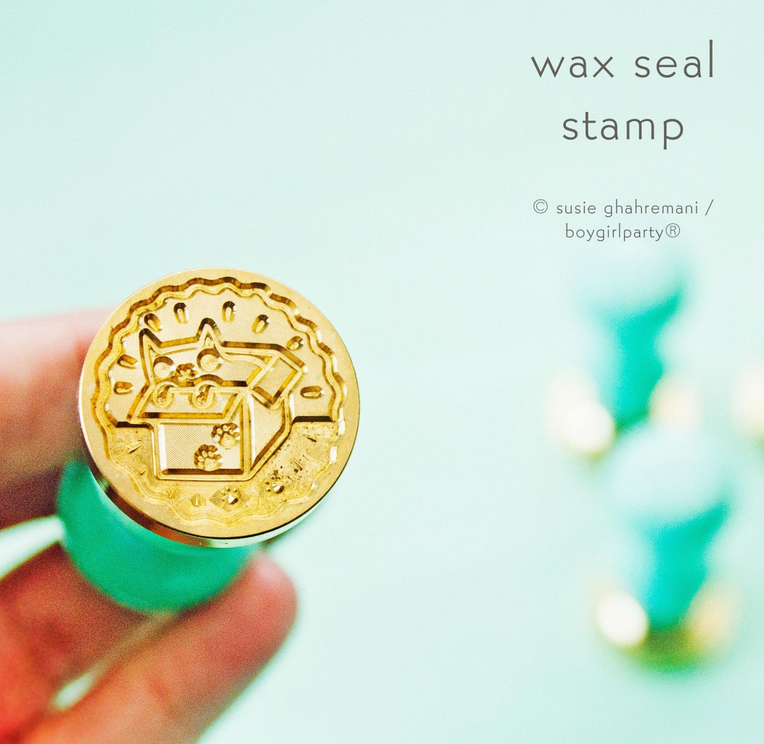 Cat Wax Seal Stamp — Cute Cat Mail Seal — Small Cat Stamp — Unique Wax ...