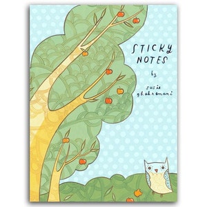 STICKY NOTES : Teacher Gifts, Owl Stationary - Post It Notes - Planner ...