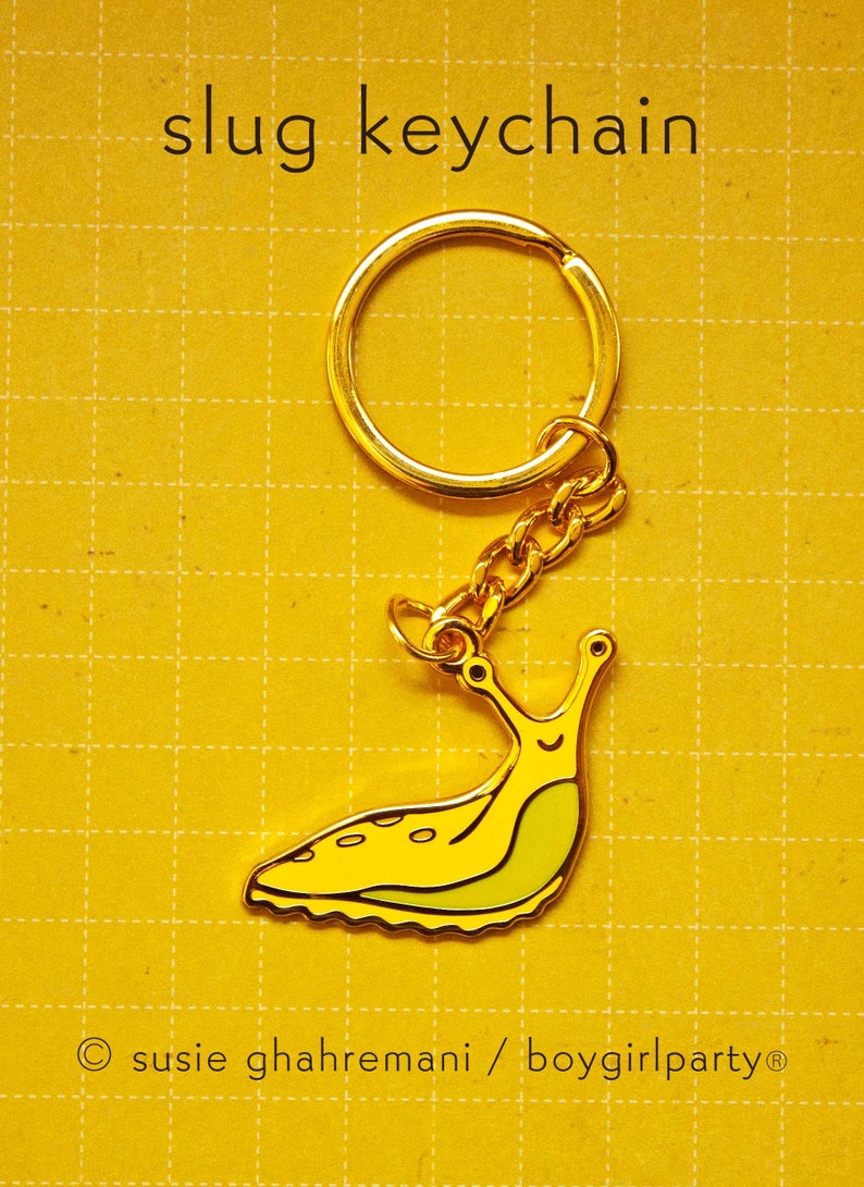 Banana Slug Keychains by Boygirlparty — Yellow Slug Cute Aesthetic ...