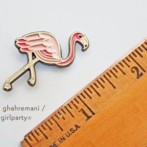 FLAMINGO Enamel Pin — Pink Flamingo Gift Brooch -- Flamingo Lapel Pin ...