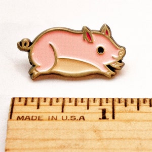 Enamel Pin PIG PIN — Teacup Pig Enamel Pin -- Pink Pig Pins / Pig ...