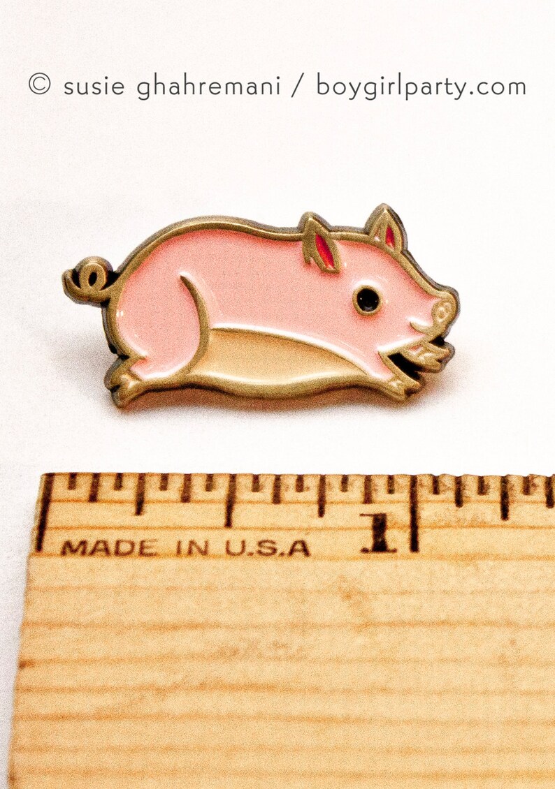Enamel Pin PIG PIN Teacup Pig Enamel Pin Pink Pig Pins / - Etsy