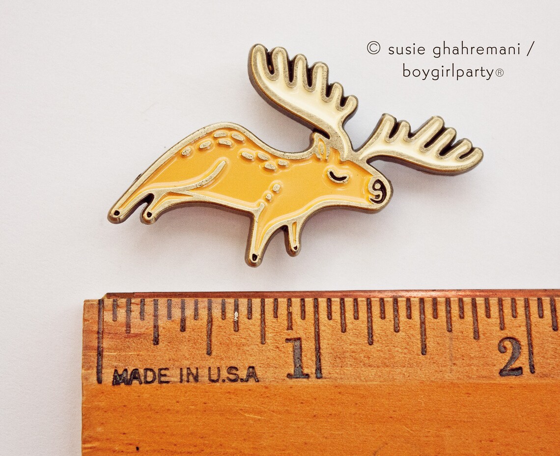 Unique gifts under 20 MOOSE Enamel PIN Yellowstone | Etsy