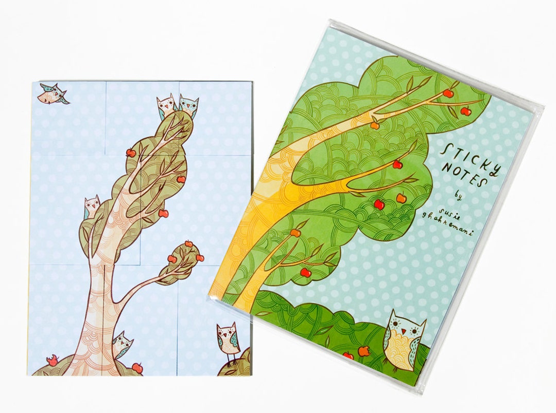STICKY NOTES : Teacher Gifts, Owl Stationary - Post It Notes - Planner ...
