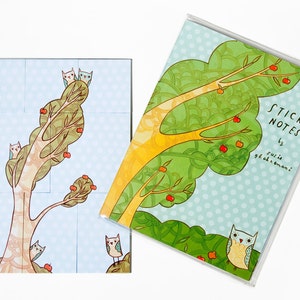 STICKY NOTES : Teacher Gifts, Owl Stationary - Post It Notes - Planner ...