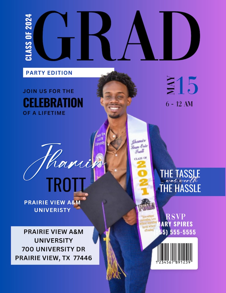 Graduation Bundle, Graduation Digital Templates, Grad Mockups, Canva ...